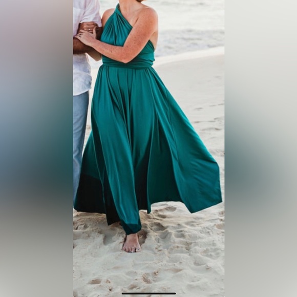 Dresses | Teal Onesize Dress With Multiple Options For Styling | Poshmark